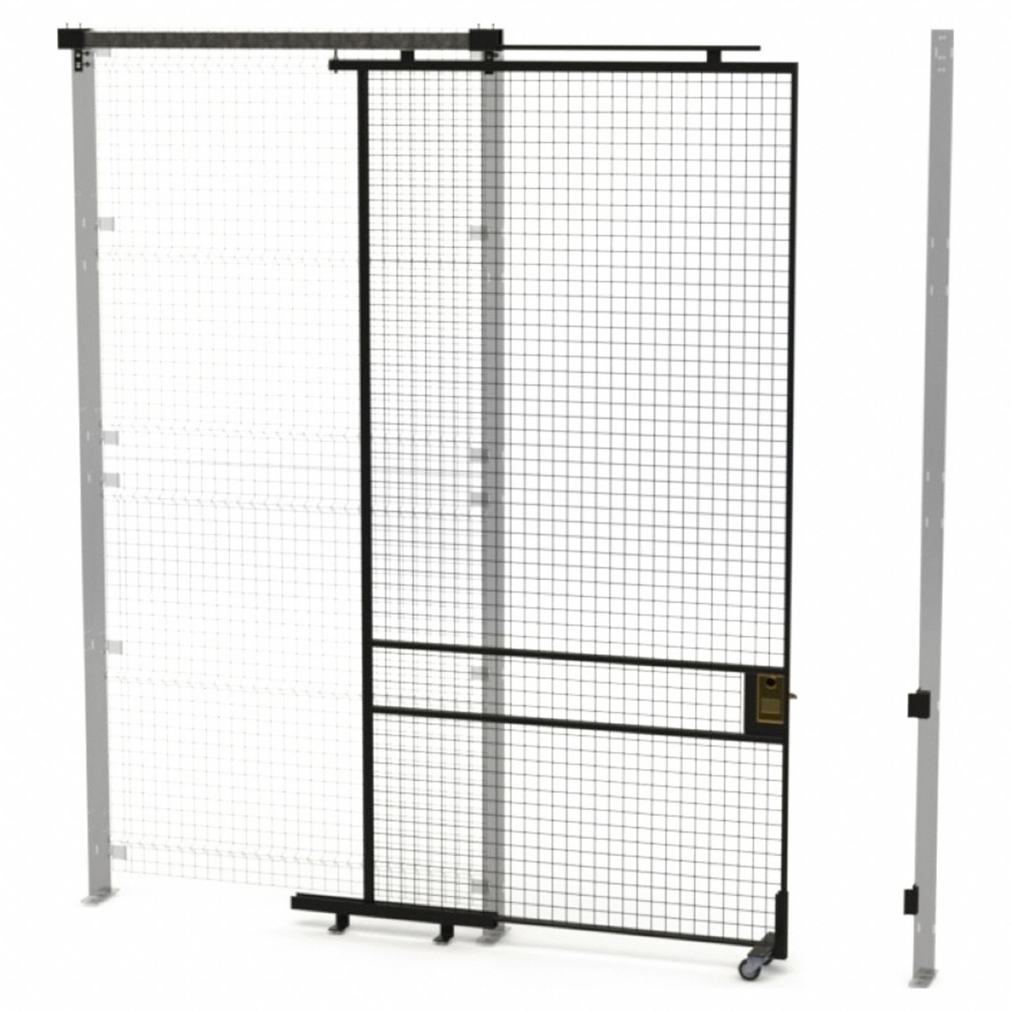 HUSKY RACK & WIRE, 10 ft H x 5 ft W x 1 3/4 in D, Black, Tunnel Slide ...