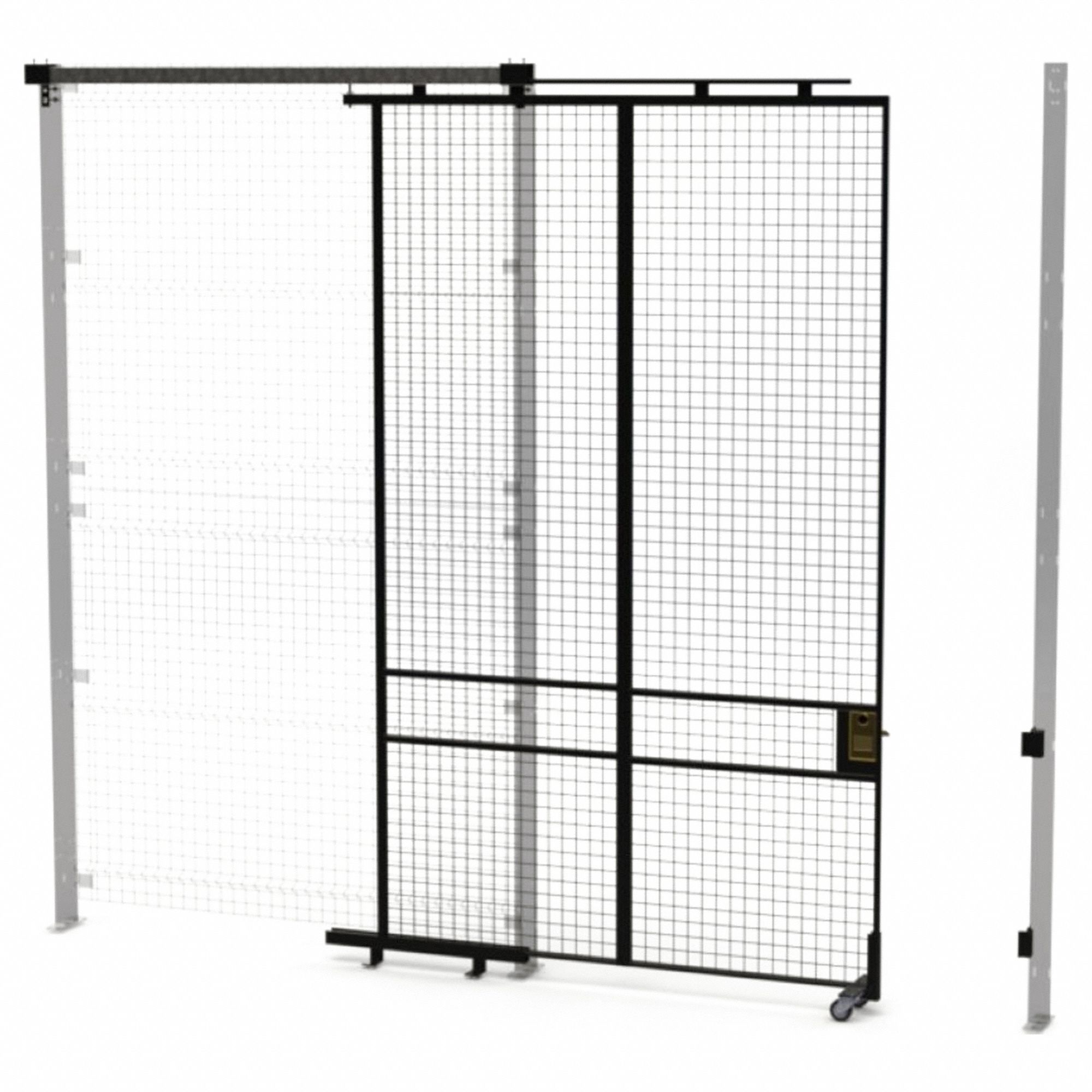 HUSKY RACK & WIRE, 10 ft H x 6 ft W x 1 3/4 in D, Black, Tunnel Slide ...