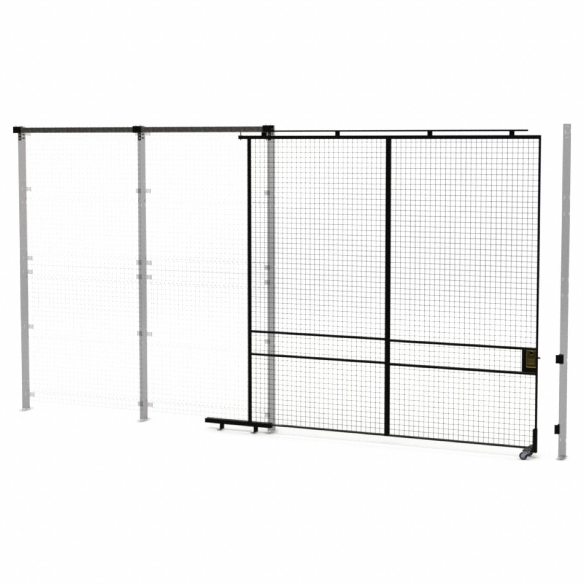 HUSKY RACK & WIRE, 10 ft H x 10 ft W x 1 3/4 in D, Black, Tunnel Slide ...