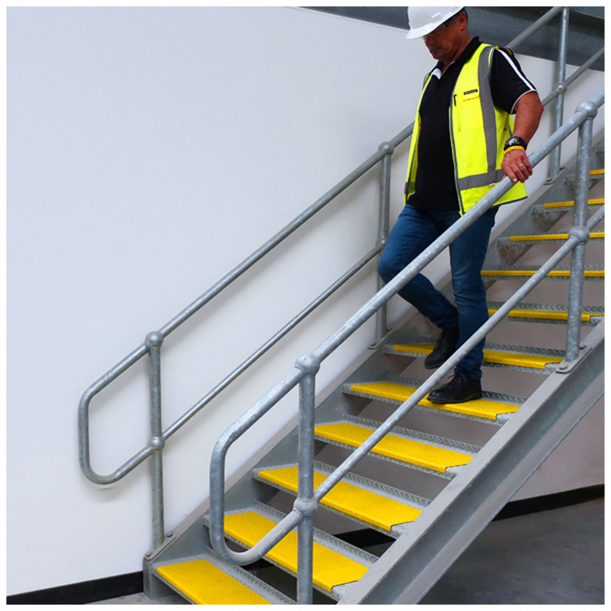 VIGIL ANTISLIP Anti-Slip Stair Nosing: Full Coverage Grit, Steel ...