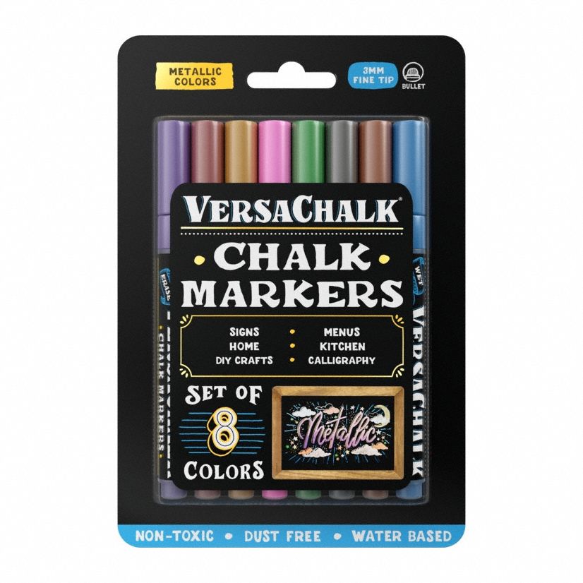 VERSACHALK, Bullet, Pen Style, Chalk Marker - 808XE2|VC129-F - Grainger