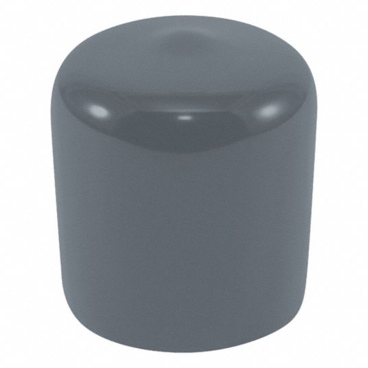 Vinyl, Gray, Round Vinyl Caps - 819M71|VC-343-8 PVCGRY801 - Grainger