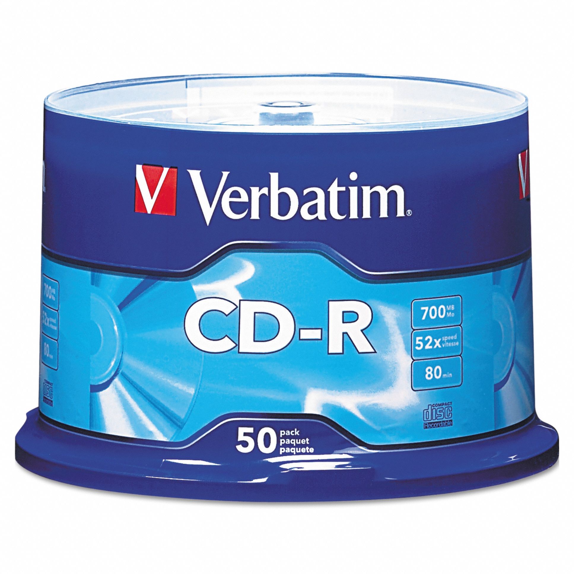 VERBATIM Disco CD-R,700 MB,80 min,52x,PQ50 - CD's y DVD's - 14F823 | VER94691 - Grainger México