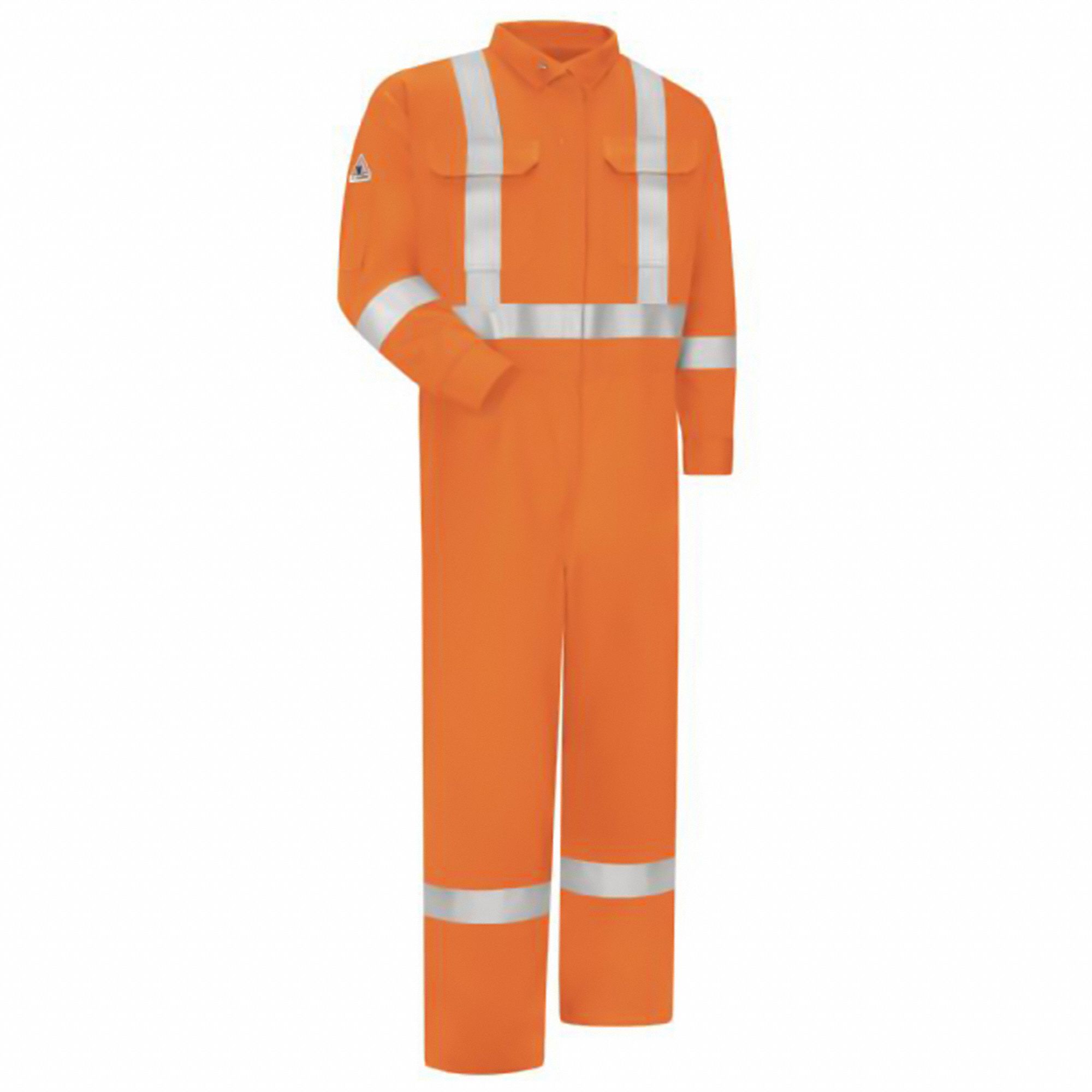 BULWARK COVERALL, FR, 7 OZ, CSA Z96 CLASS 3 LEVEL 2, ZIPPER, ORANGE, 48 ...