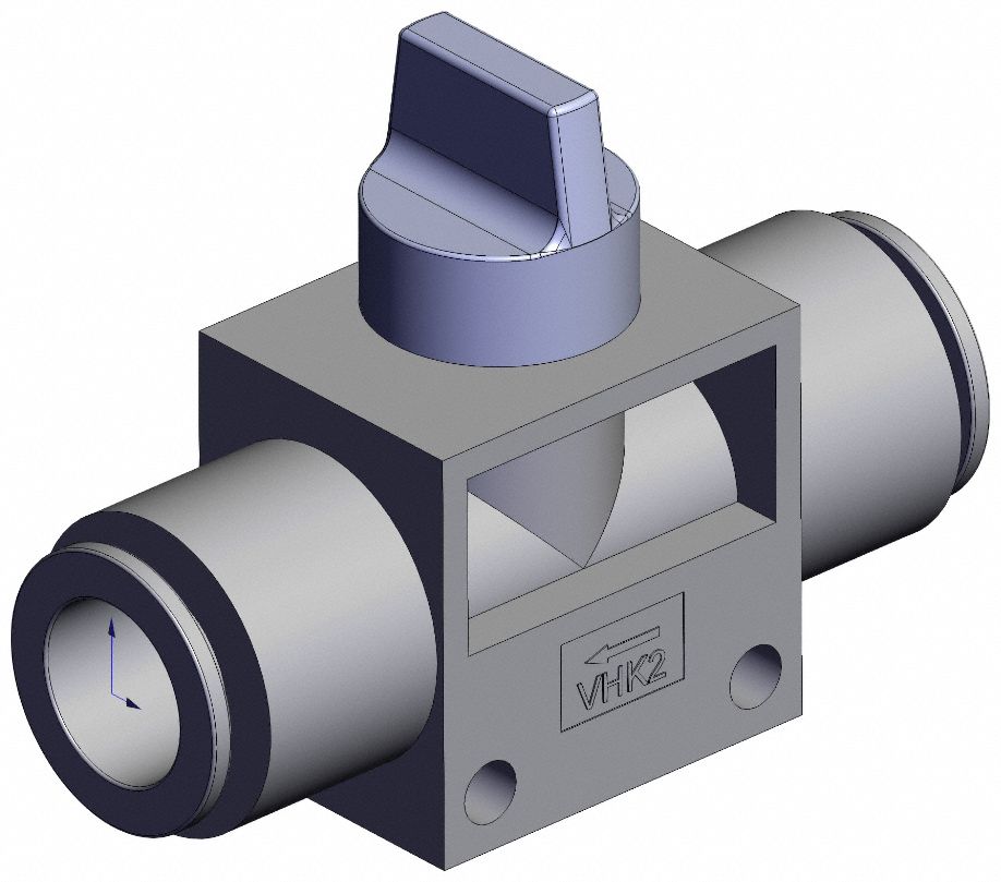 VHK Series, Knob Actuator, Finger valve - 852LW5|VHK2A-12F-12F - Grainger