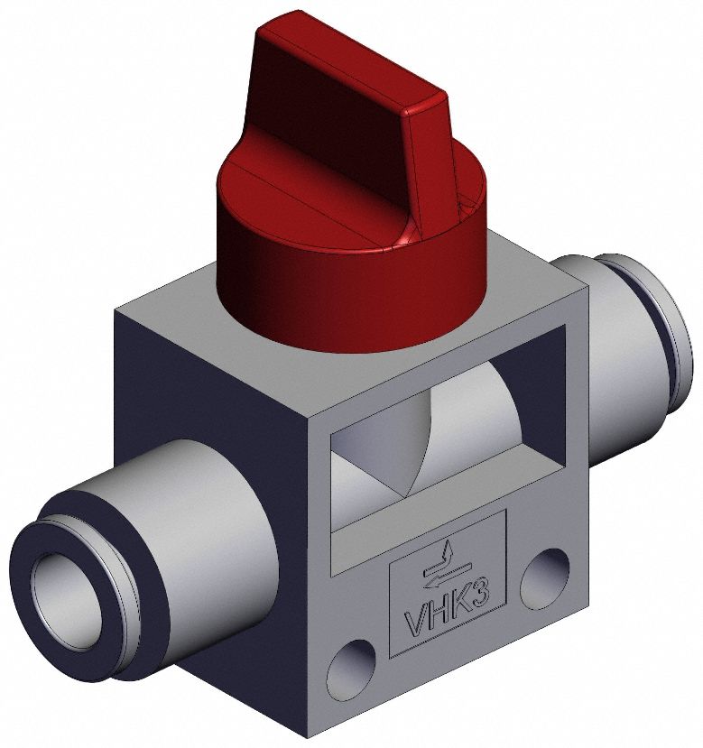 VHK Series, Knob Actuator, Finger Valve - 852LX5|VHK3A-07F-07FR-X205 - Grainger