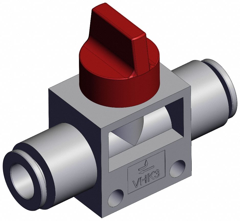 VHK Series, Knob Actuator, Finger Valve - 852LX9|VHK3A-08F-08FR - Grainger