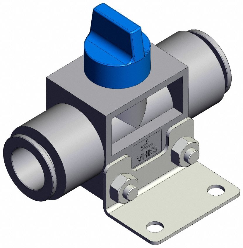 VHK Series, Knob Actuator, Finger valve - 852LY4|VHK3A-12F-12FL - Grainger
