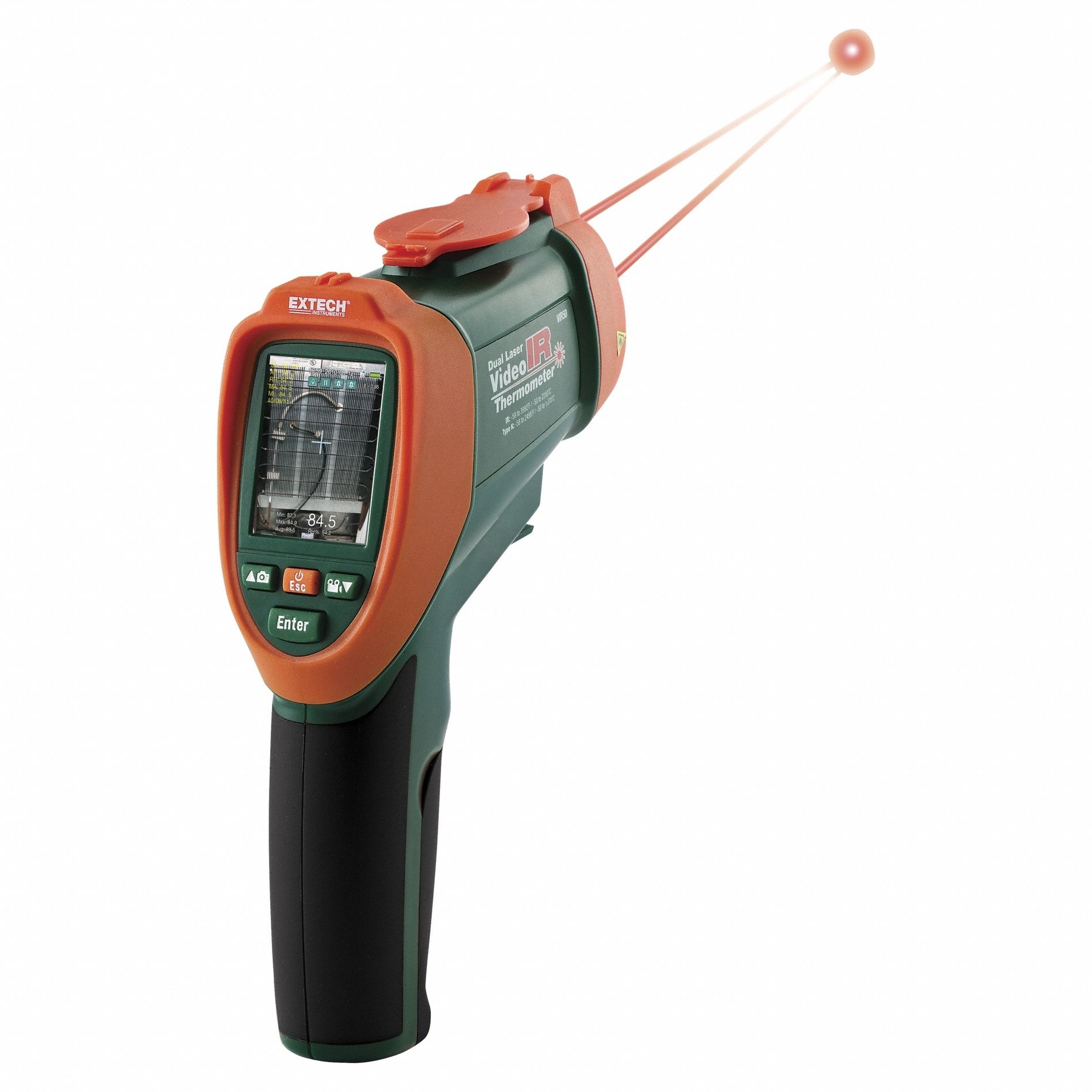 EXTECH, VIR50, Avg/Difference/Max Temp/Min Temp, Video IR Thermometer ...