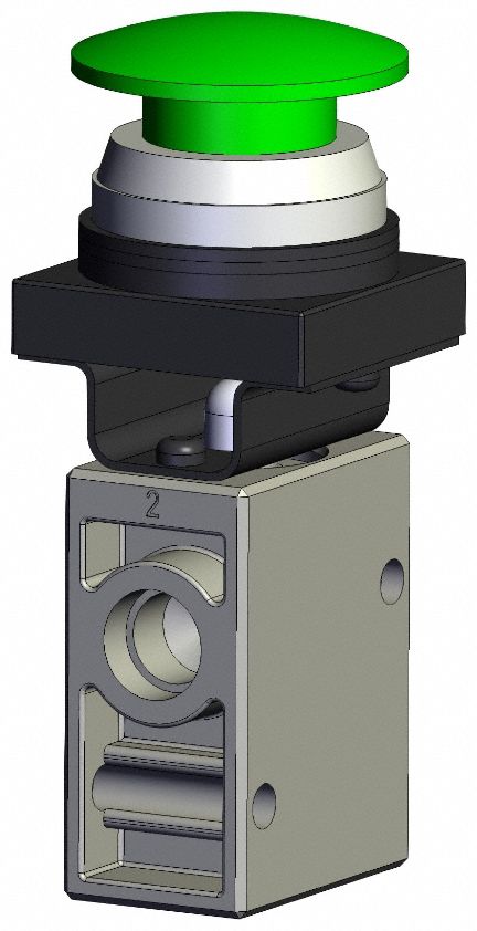 VM200 Series, Mushroom Button Actuator, Shuttle Valve - 852M72|VM220-N02-30GA - Grainger