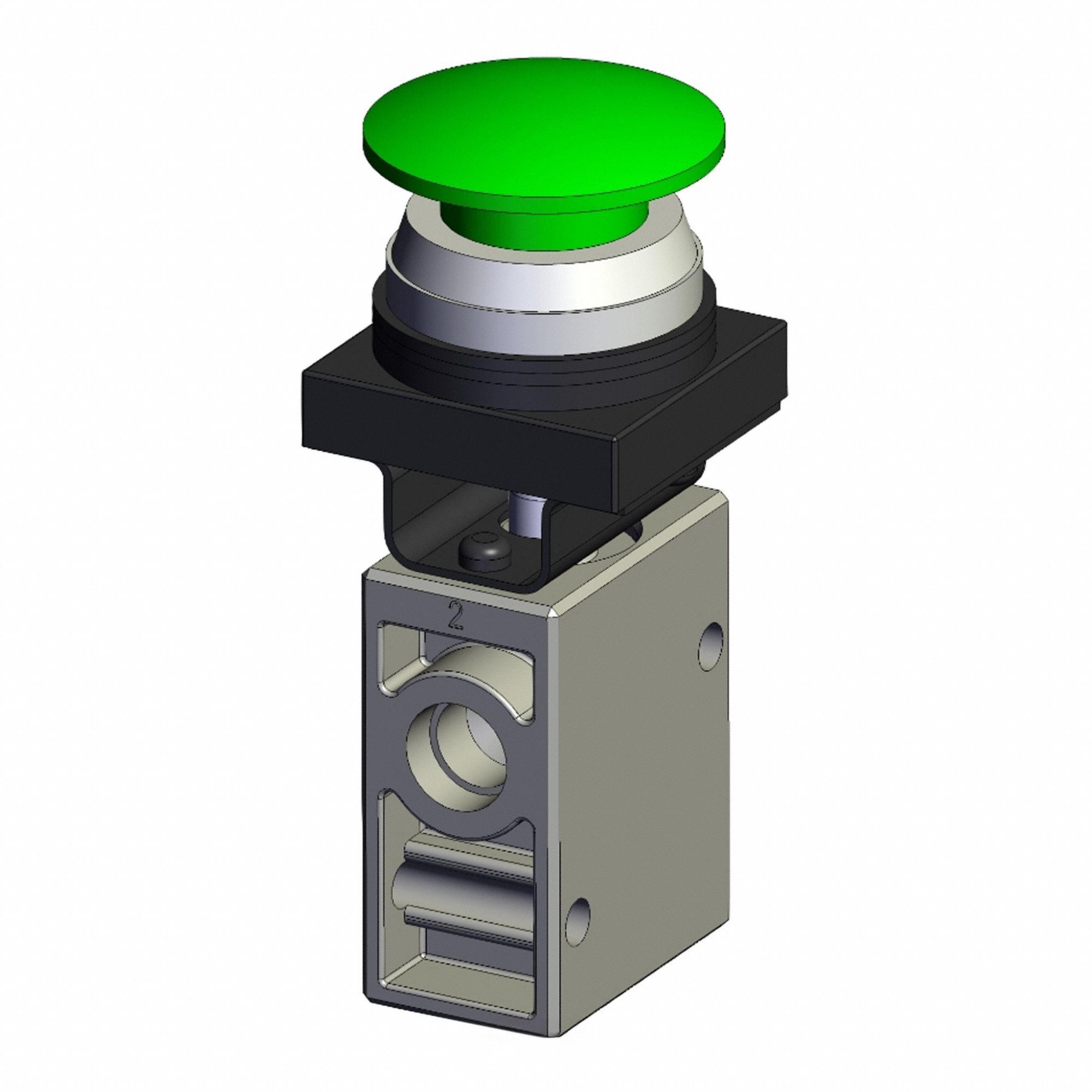 VM200 Series, Mushroom Button Actuator, Shuttle Valve - 852M83|VM230-02-30GA - Grainger