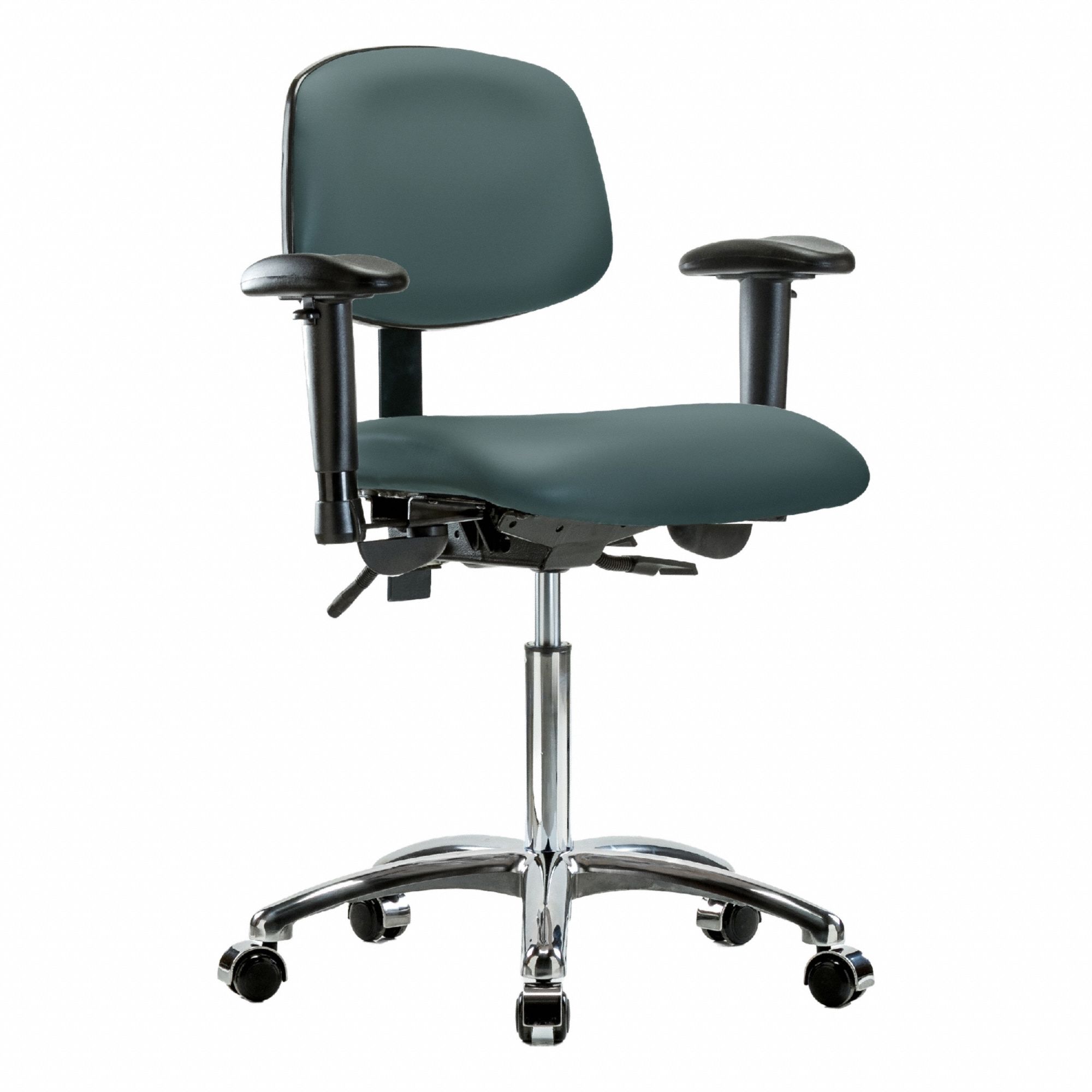 Polyurethane/Vinyl, Arms Included, Ergonomic Chair - 342F19|BR-VMBCH-CR ...