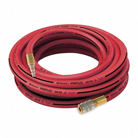 CONTINENTAL, 1/4 in Hose Inside Dia., Red, Air Hose Assembly - 901FW8 ...