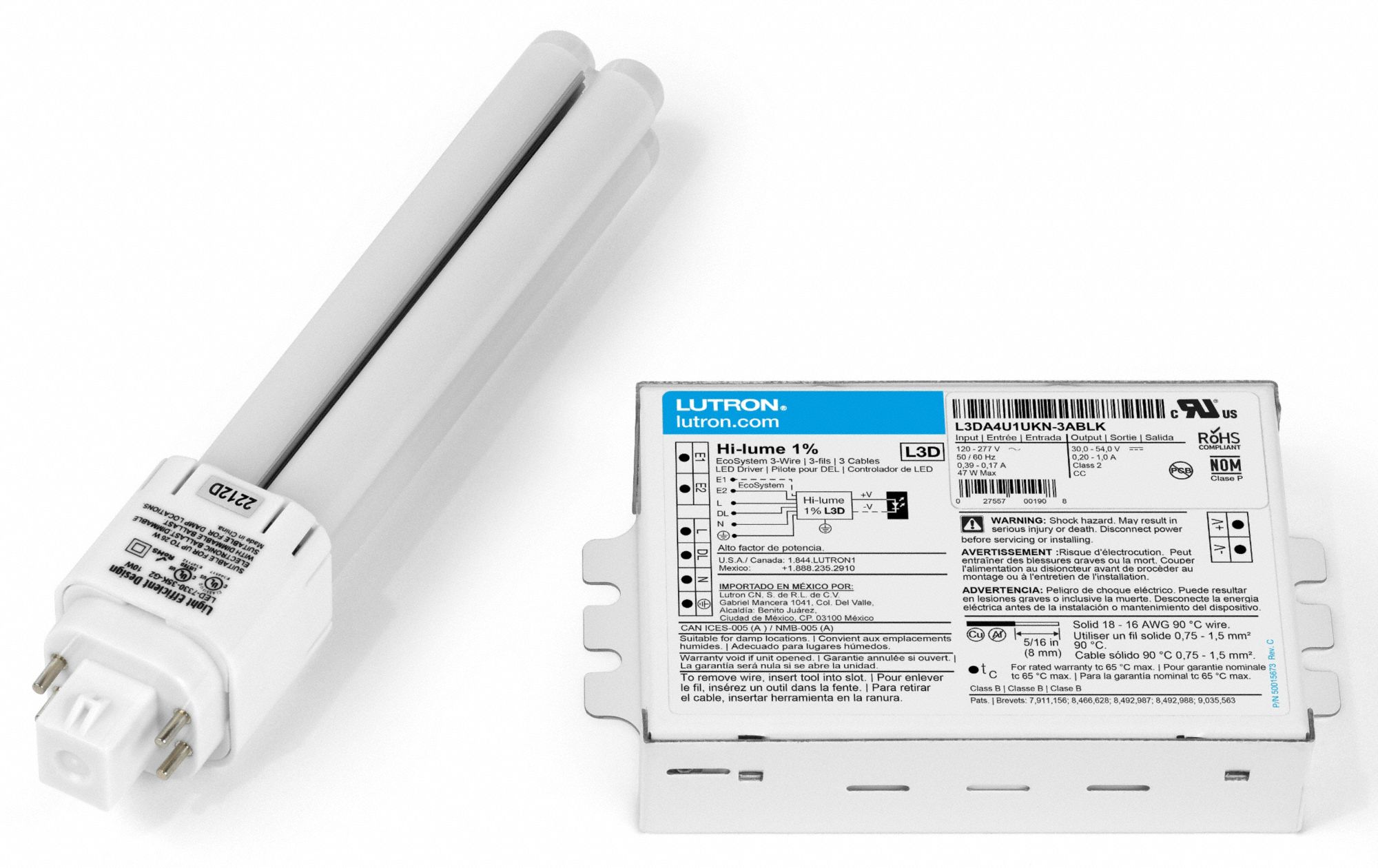 LUTRON, Hi-Lume 3-Wire, CFL, Retrofit Kit - 822AZ8|3LDVCF-1K40-1 - Grainger