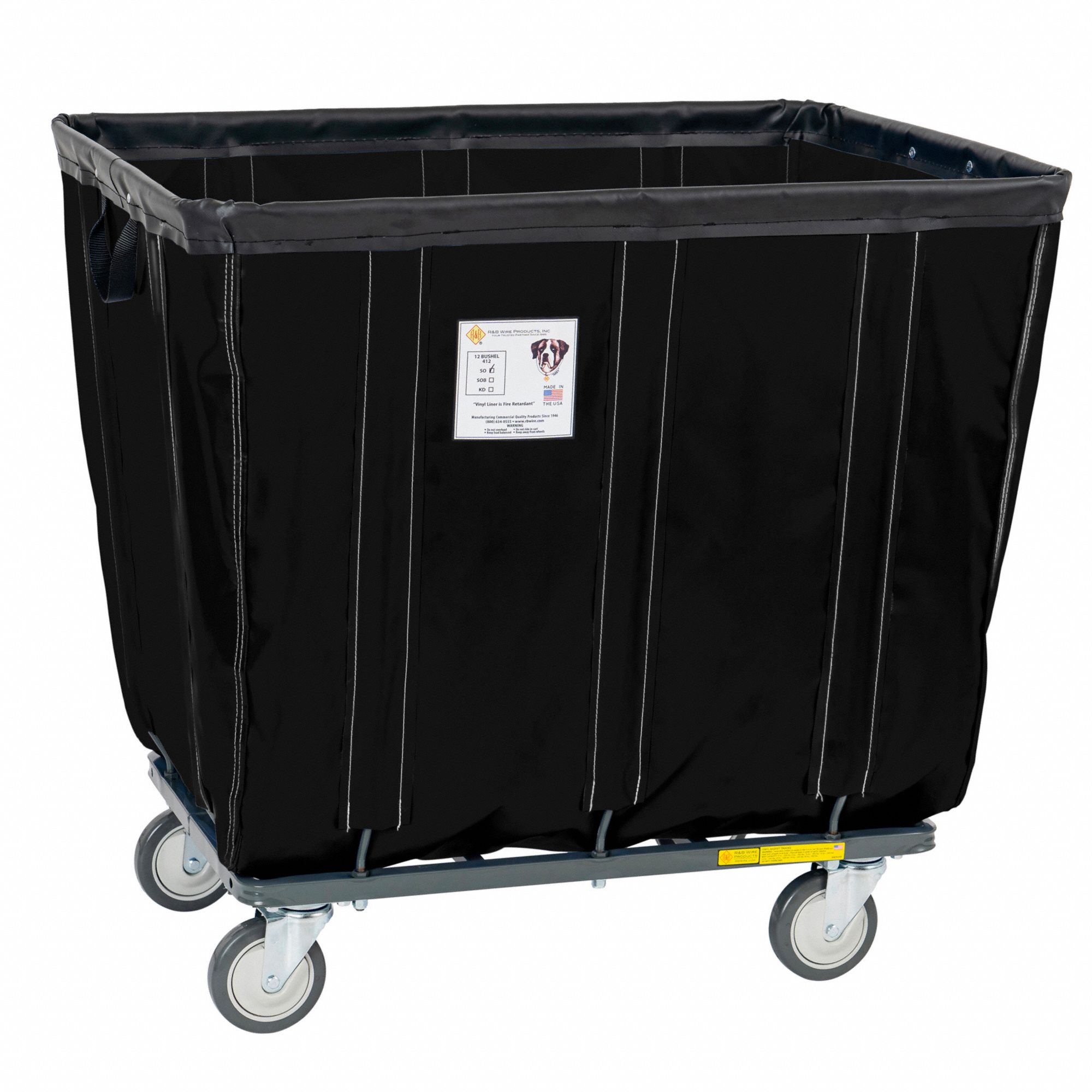 R&B WIRE PRODUCTS INC., 7.5 cu ft Cubic Foot Capacity, 600 lb Load ...