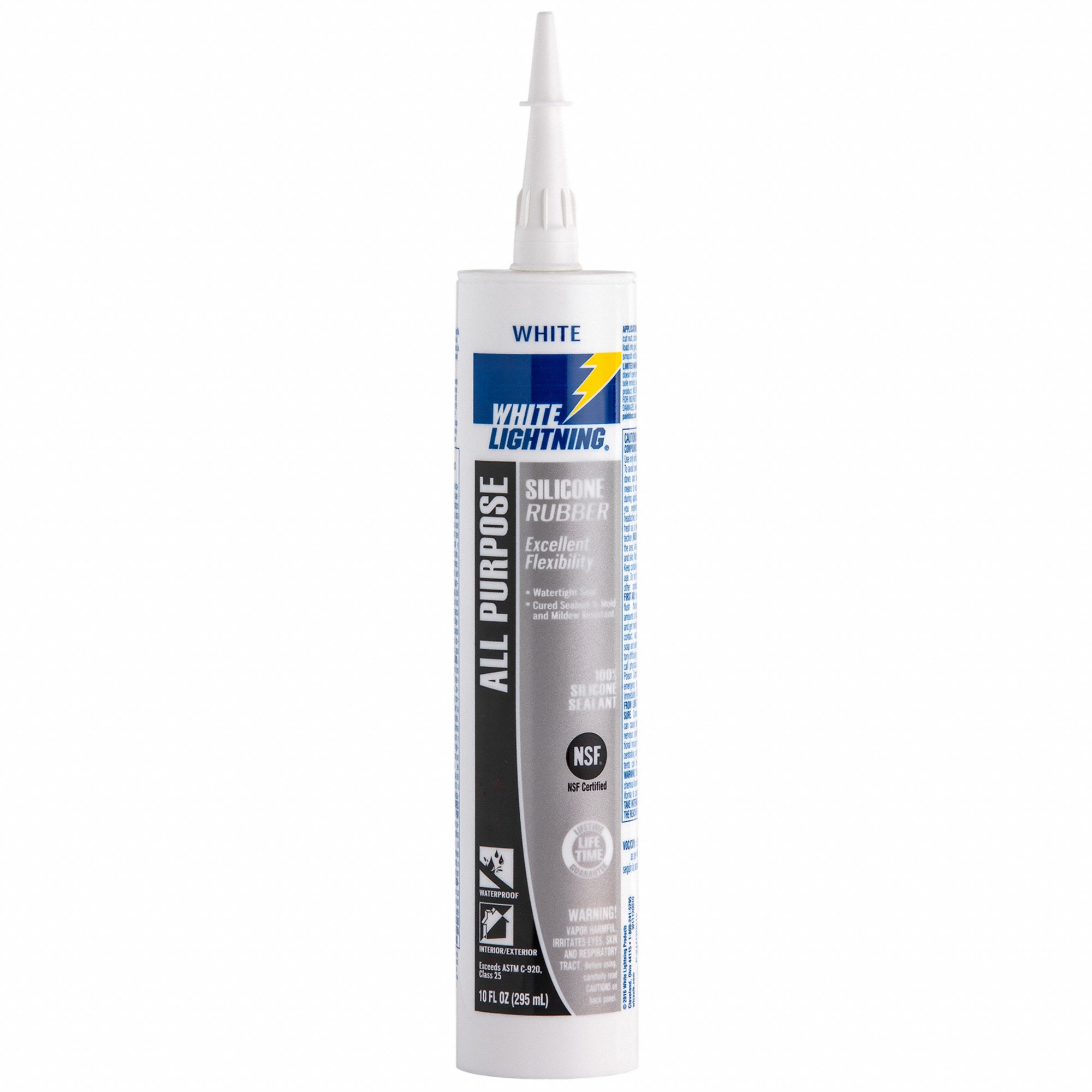 WHITE LIGHTNING, Silicone Rubber, White, Silicone Sealant - 48XW78 ...