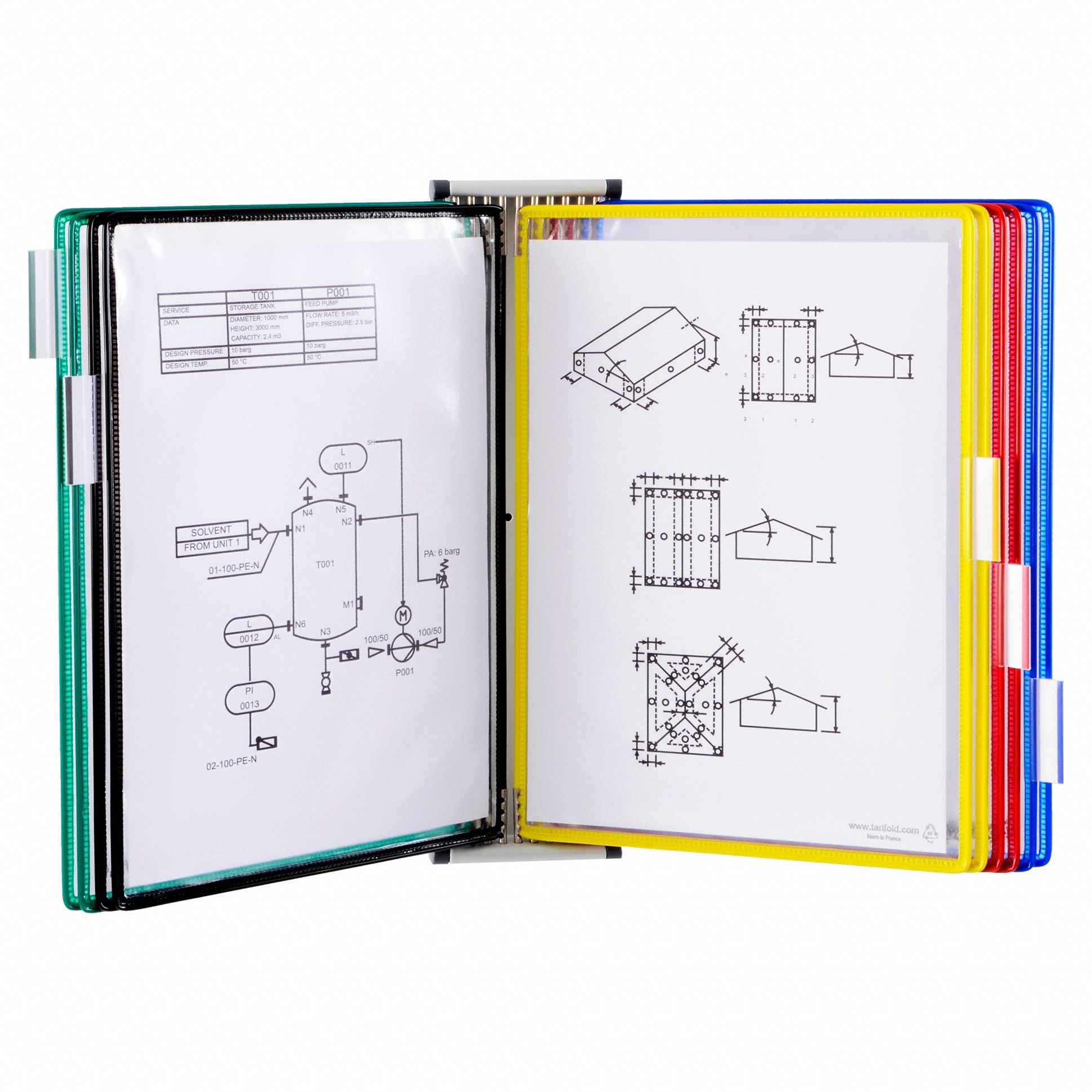 TARIFOLD, Wall Mount, 12 1/2 in Ht, Document Display Kit - 1HEK9|W291 ...