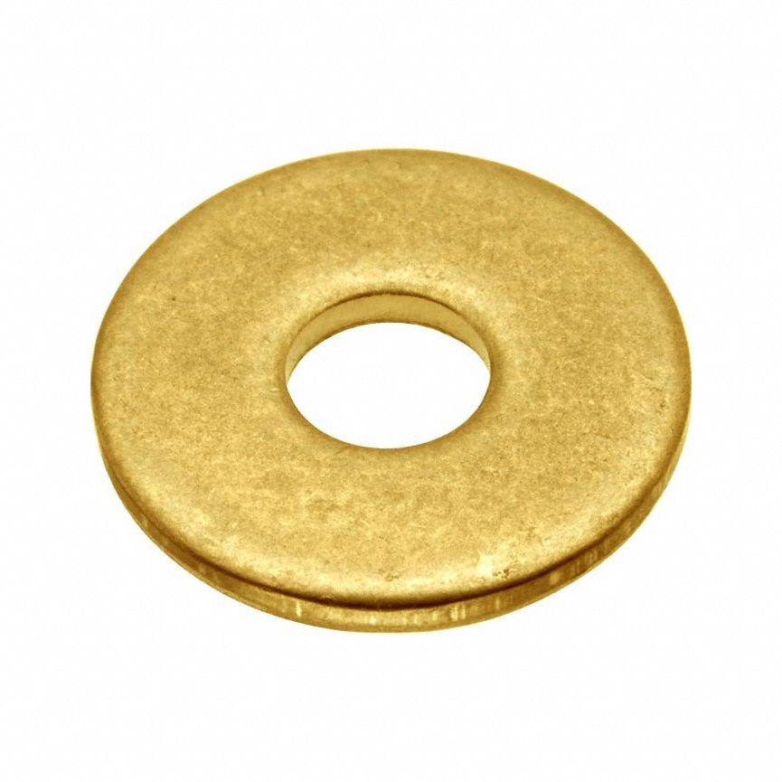Brass, #4 Screw Sz, Flat Washer - 895WL0|WASB#4RBR - Grainger