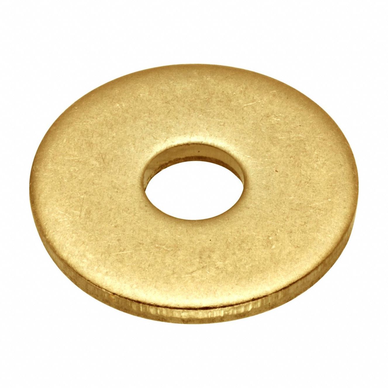 Brass, #8 Screw Sz, Flat Washer - 895WL7|WASB#8WBR - Grainger
