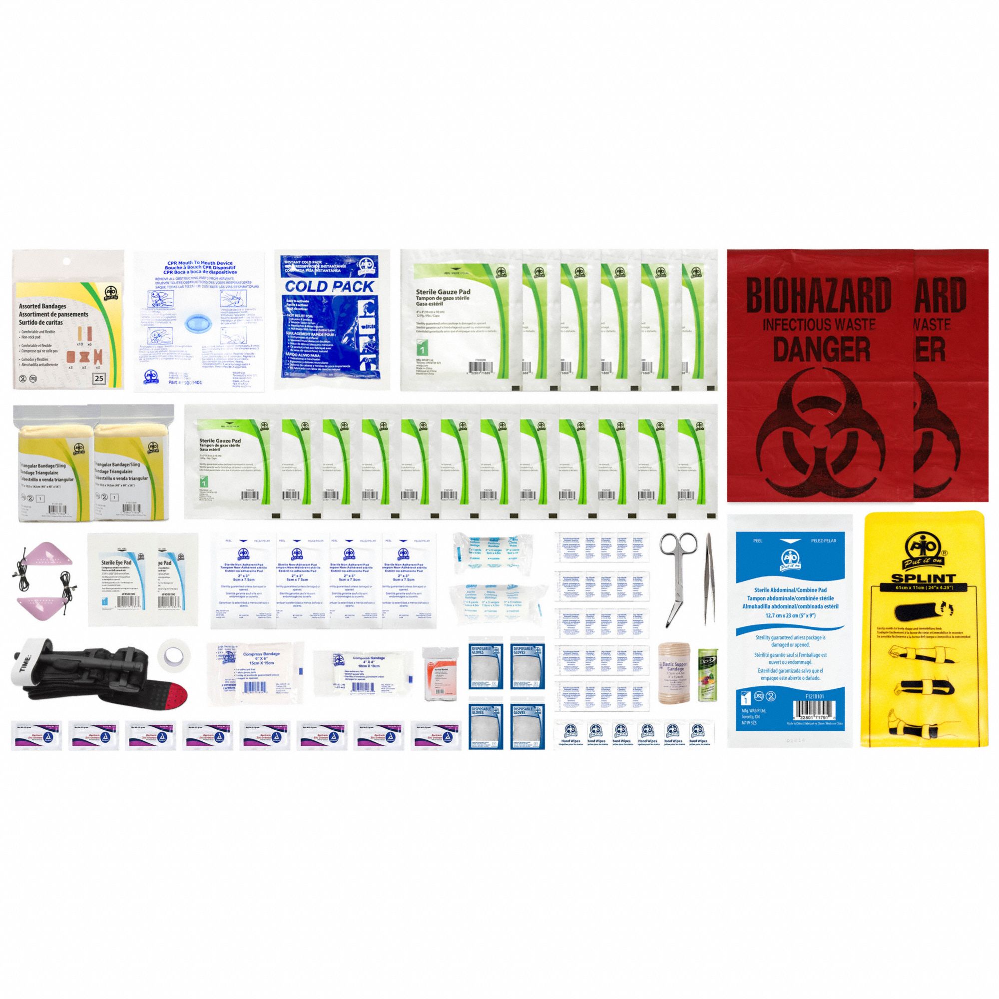 WASIP FIRST AID KIT REFILL,CLEAR,S - First Aid Kits and Refills ...