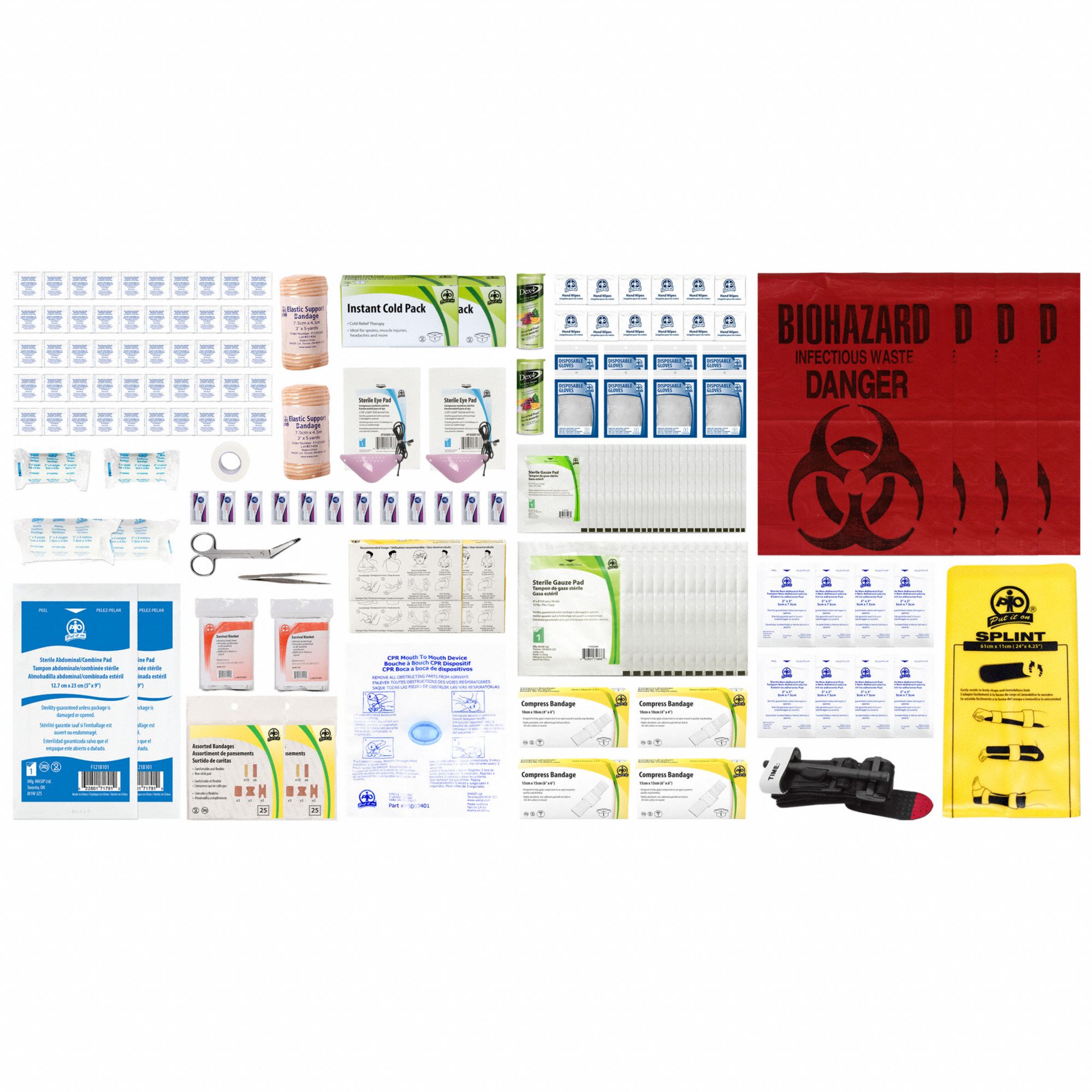 WASIP FIRST AID KIT REFILL,CLEAR,M - First Aid Kits and Refills ...