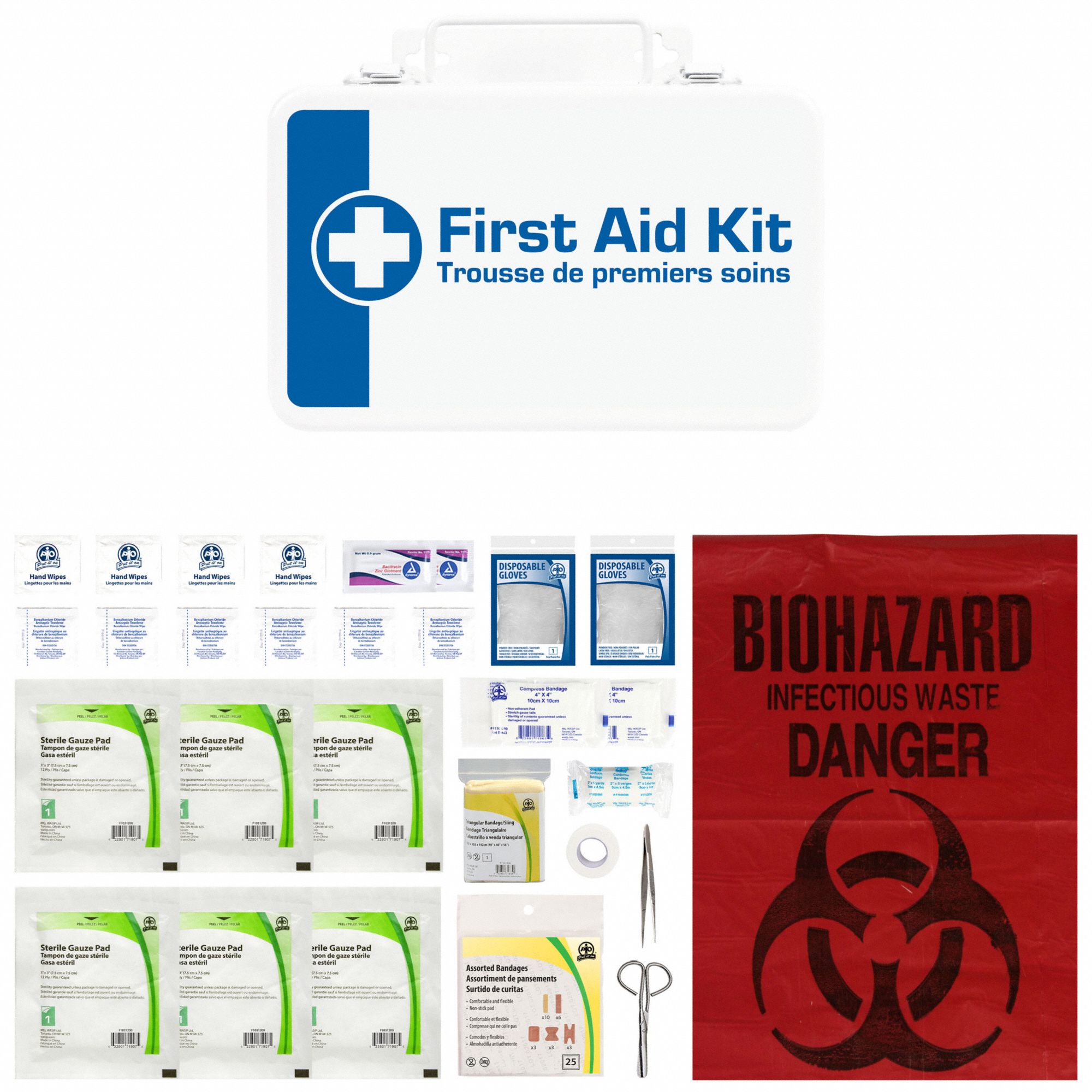 WASIP FIRST AID KIT,METAL,WHITE - 5524 - WASF78PM010 | F78PM010 ...