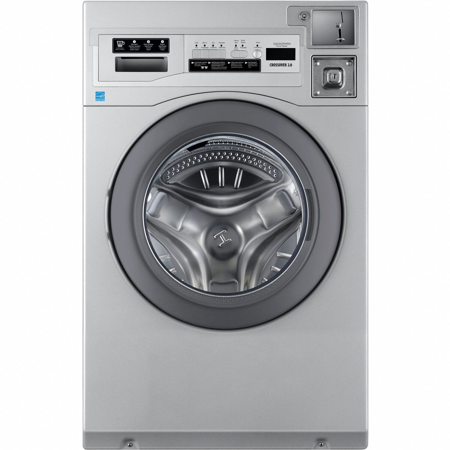 CROSSOVER, Stainless Steel, 2.9 cu ft Capacity, Front Load Washer ...