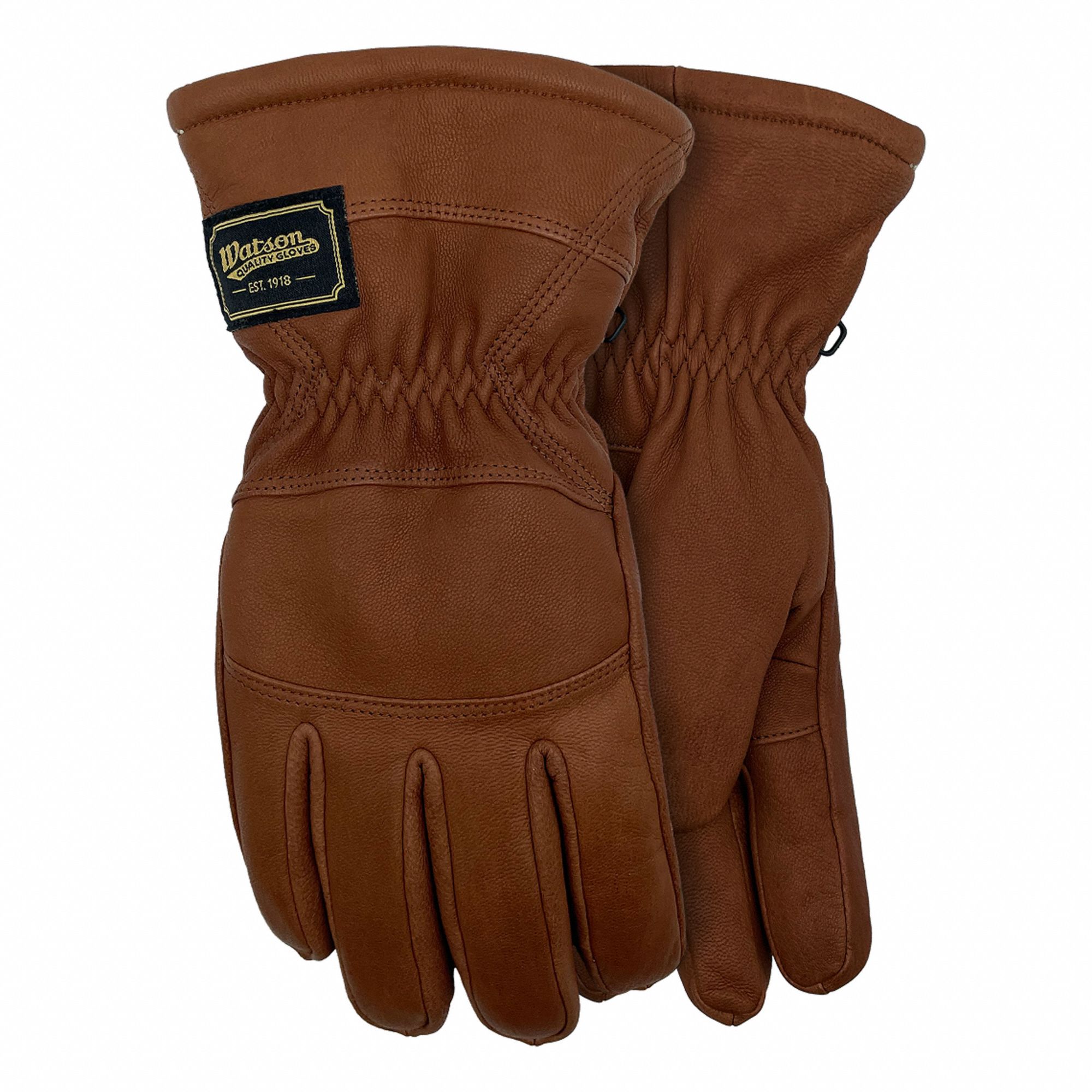 WATSON GLOVES WINTER WORK GLOVES, M, BROWN, GOATSKIN LEATHER, 11 IN ...