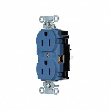 HUBBELL, Duplex, Blue, Receptacle - 812AZ0|BR15STBL - Grainger