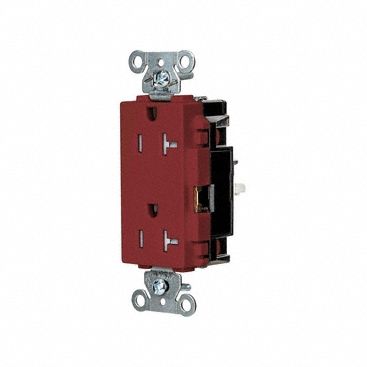 HUBBELL, Decorator Duplex, Red, Receptacle - 812C68|DR20STRTR - Grainger