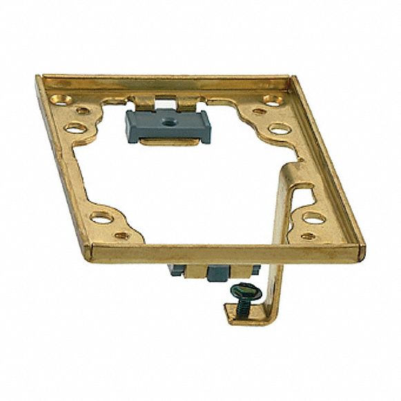 HUBBELL WIRING DEVICE-KELLEMS, Rectangular, Brass, Cover Flange ...