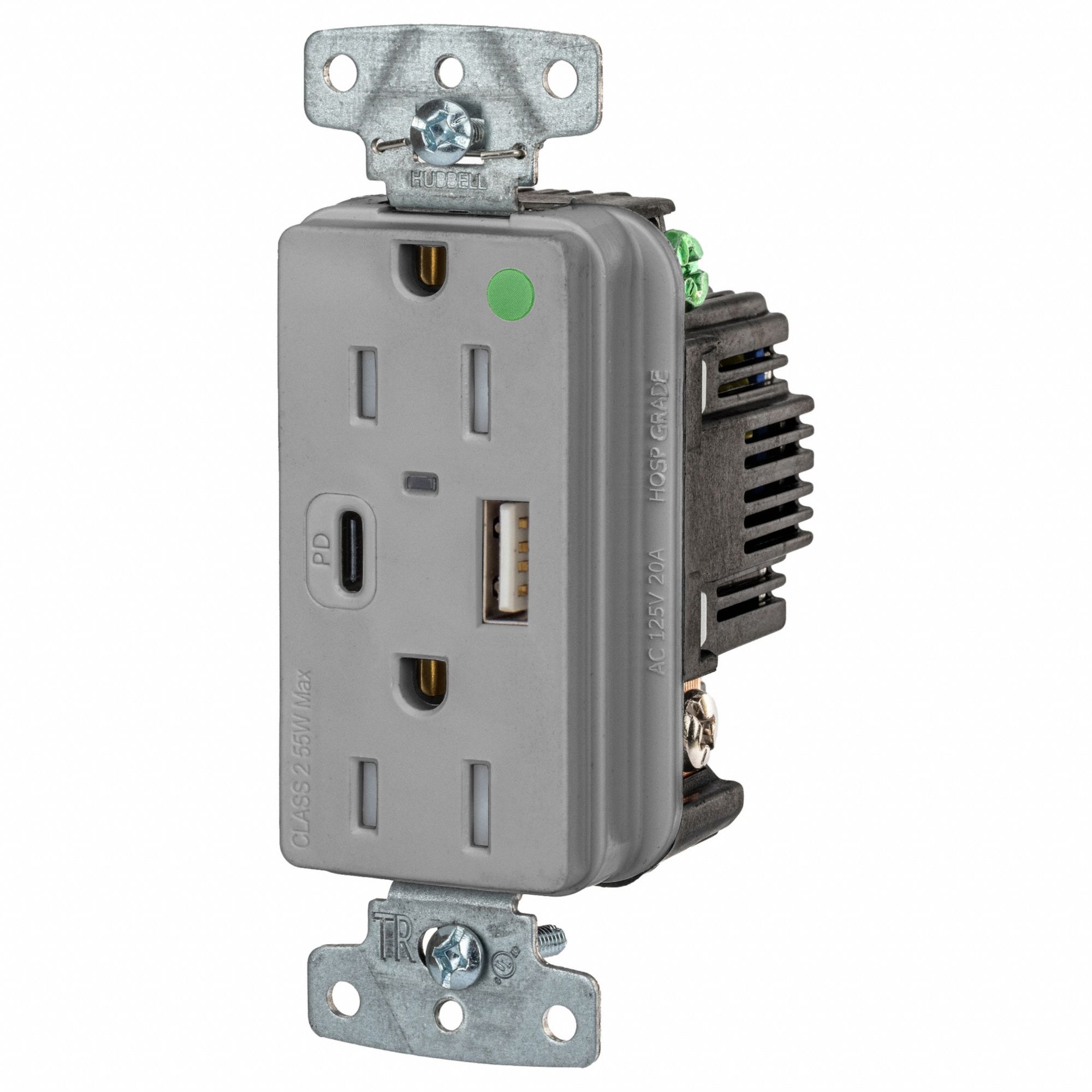 5-15R, 15 A, USB Receptacle - 816RV3|USB8200ACPDGY - Grainger