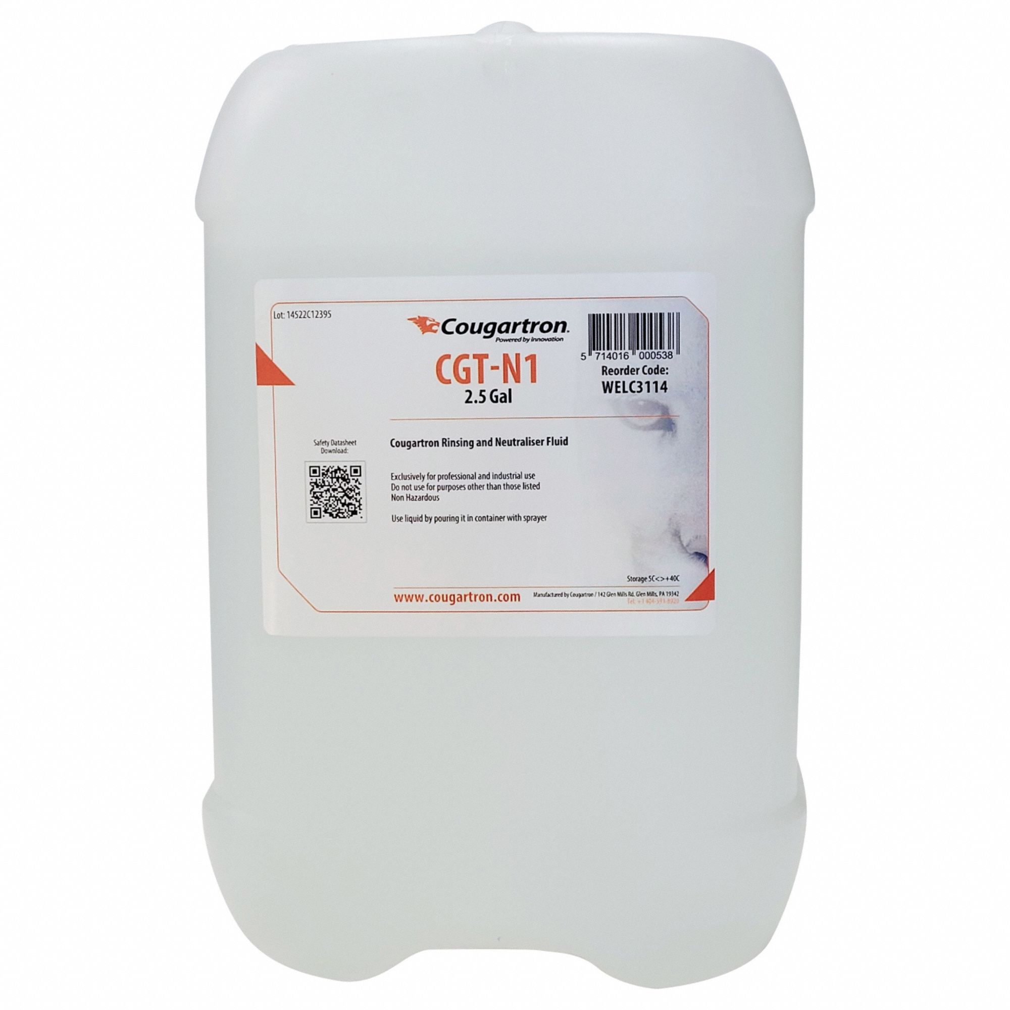 COUGARTRON, CGT-N1, 2.5 gal, Neutralizing Fluid - 799VA9|WELC3179 ...