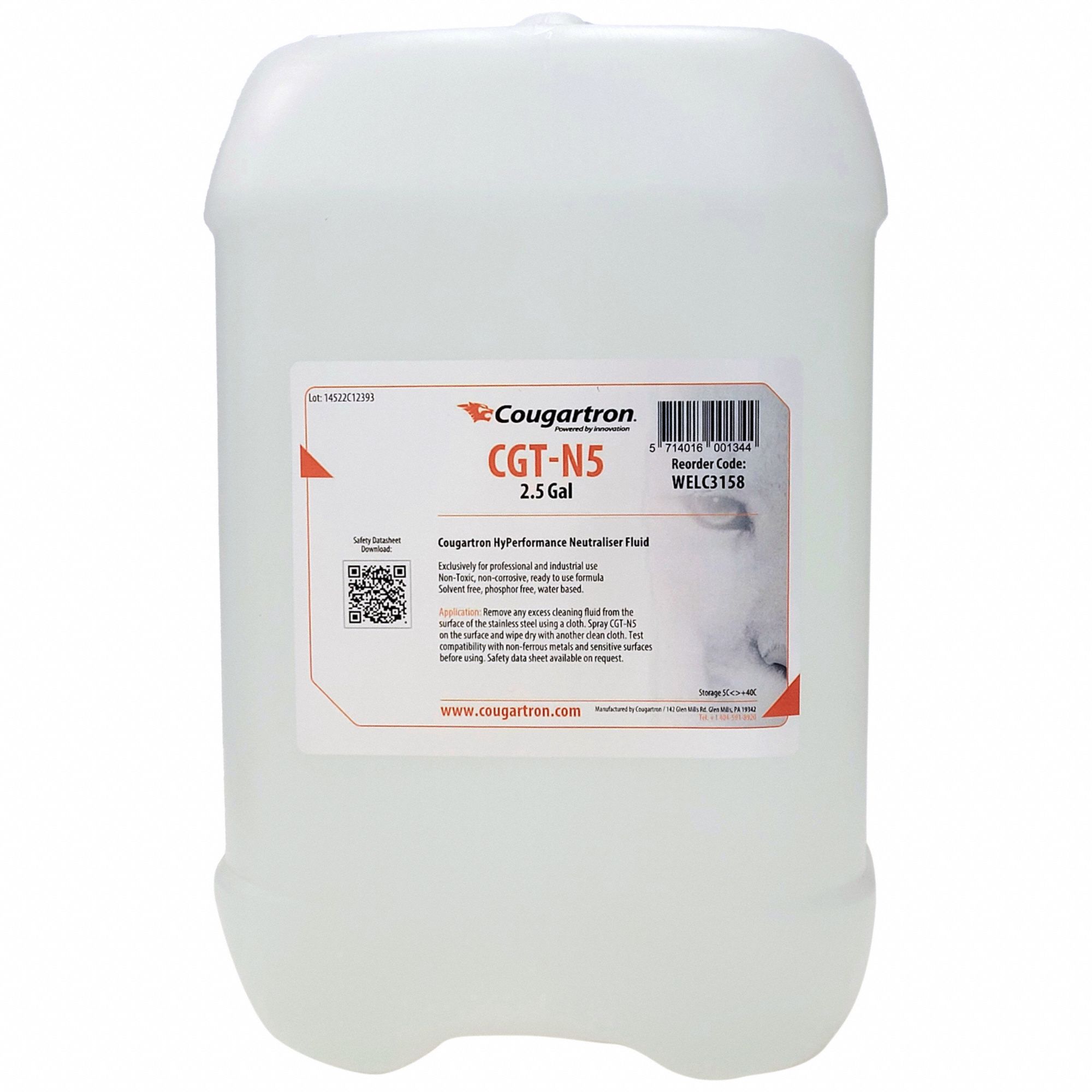 COUGARTRON, CGT-N5, 2.5 gal, Hy Performance Neutralizing Fluid - 799VC2 ...