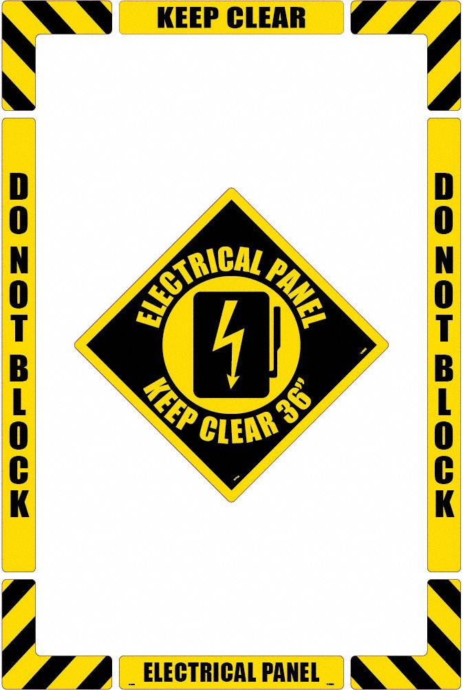 Polypropylene/Vinyl, Adhesive Sign Mounting, Floor Sign - 824W87|WFK05 ...