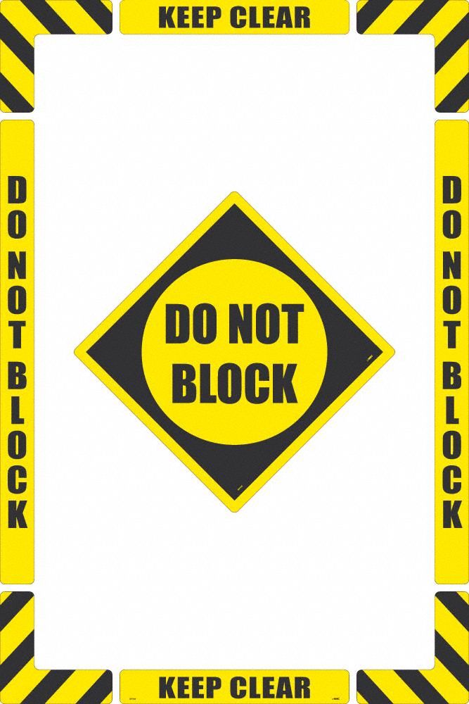 Polypropylene/Vinyl, Adhesive Sign Mounting, Floor Sign - 824W91|WFK06 ...