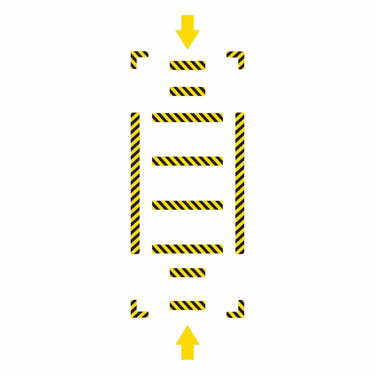 Arrow, Striped, Floor Marking Tape Kit - 821X29|WFK36YL - Grainger