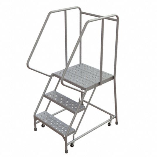 BALLYMORE, 2.5 ft Platform Ht, Assembled, Rolling Ladder - 799ZJ0 ...