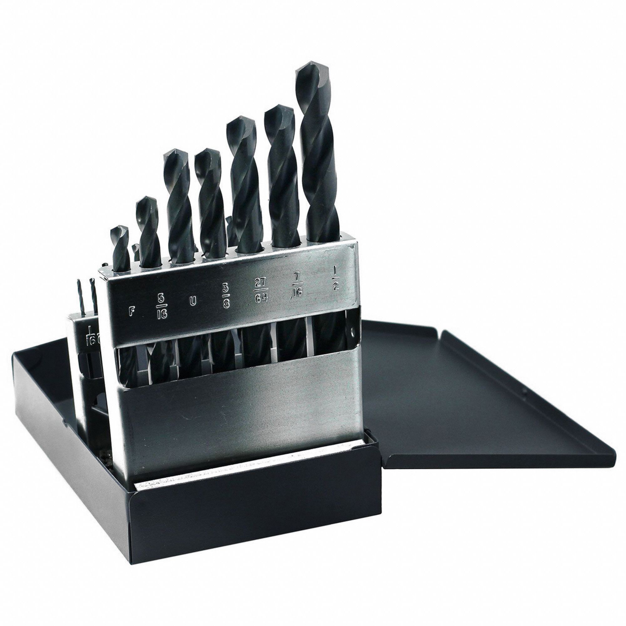 DRILLCO JOBBER DRILL BIT SET,HIGH SPEED STEEL - Jobber-Length Drill Bit ...