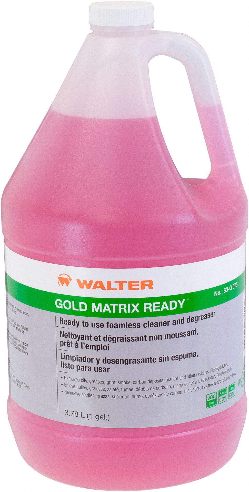 WALTER SURFACE TECHNOLOGIES CLEANER DEGREASER,BOTTLE,3.78L - All ...