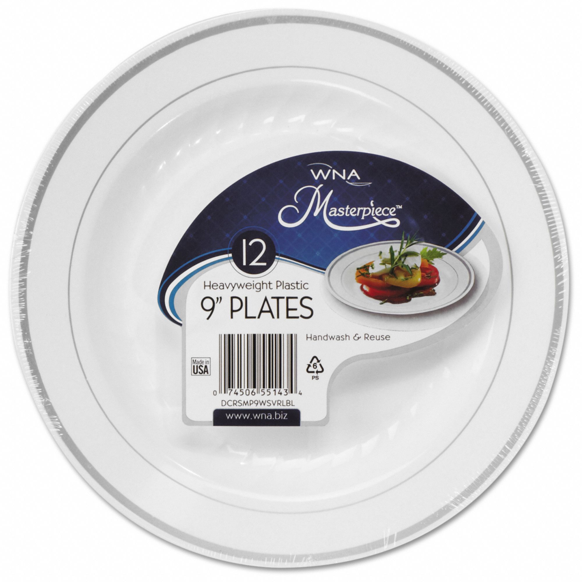 Multi, 9 in Disposable Plate Size, Disposable Plastic Plate - 799M62 ...
