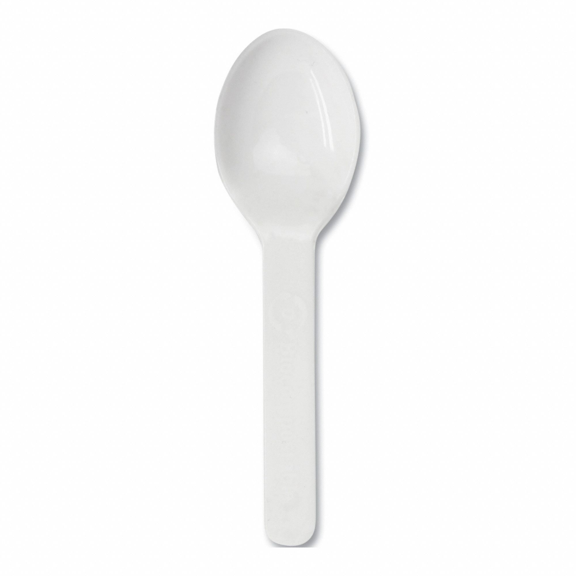 WORLD CENTRIC, White, Medium-Wt, Tasting Spoon - 825NT1|SP-CS-3 - Grainger