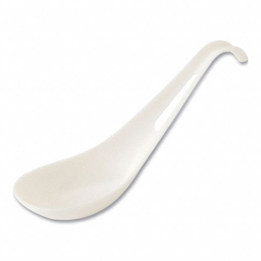 WORLD CENTRIC, White, Medium-Wt, Soup Spoon - 825NT2|SP-TP-AS - Grainger