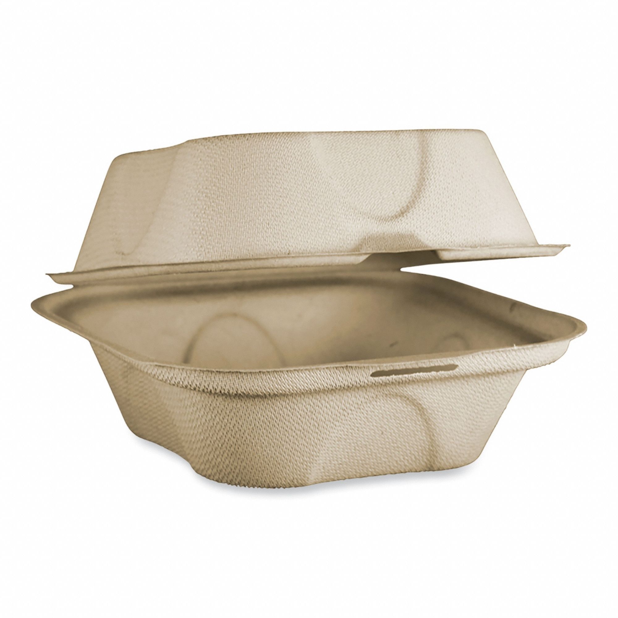 WORLD CENTRIC, Tan, Hinged Lid Container Container, Carry-Out Food ...