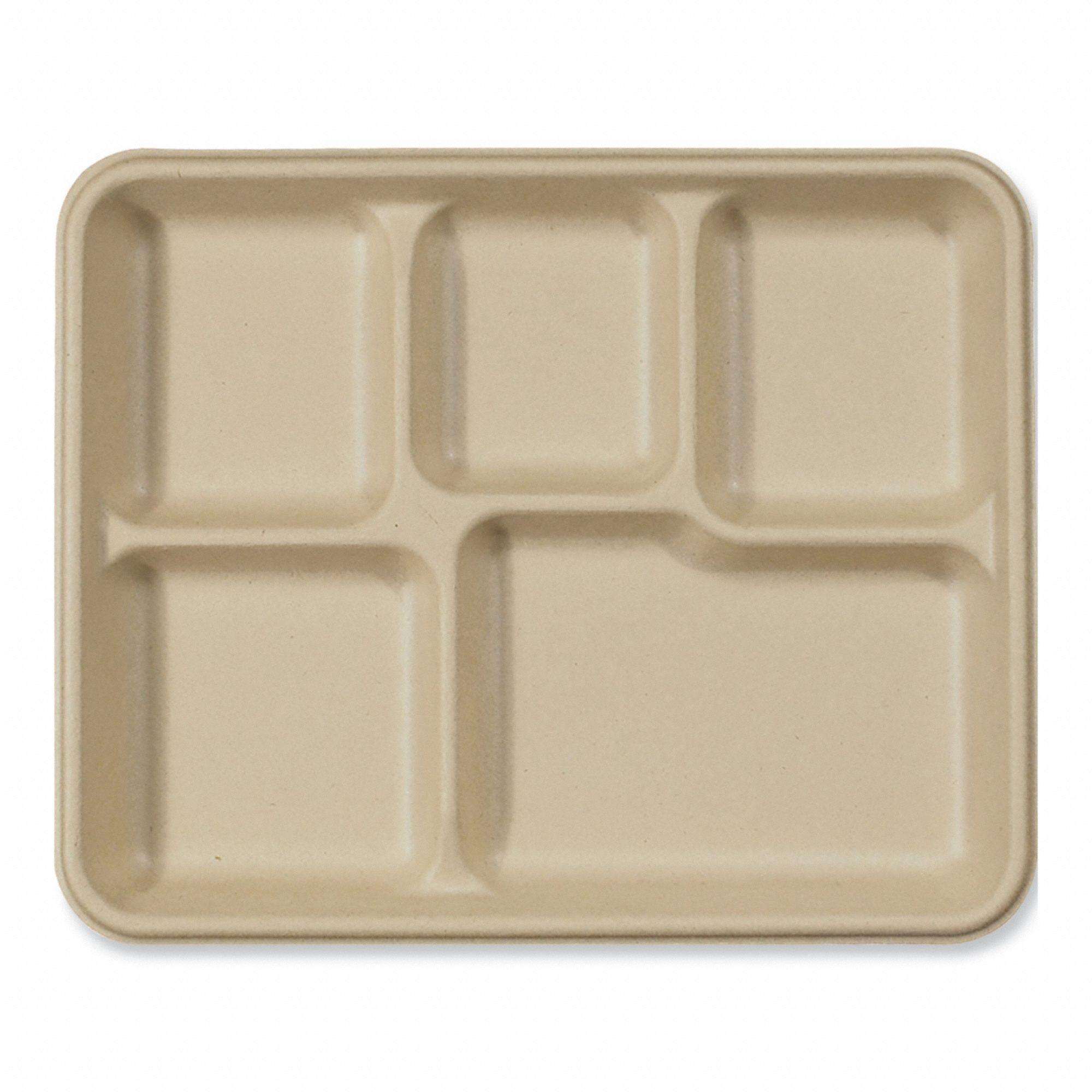 WORLD CENTRIC, 5 Compartments, 1 in Ht, Food Trays - 825NV4|TR-SC-5C ...
