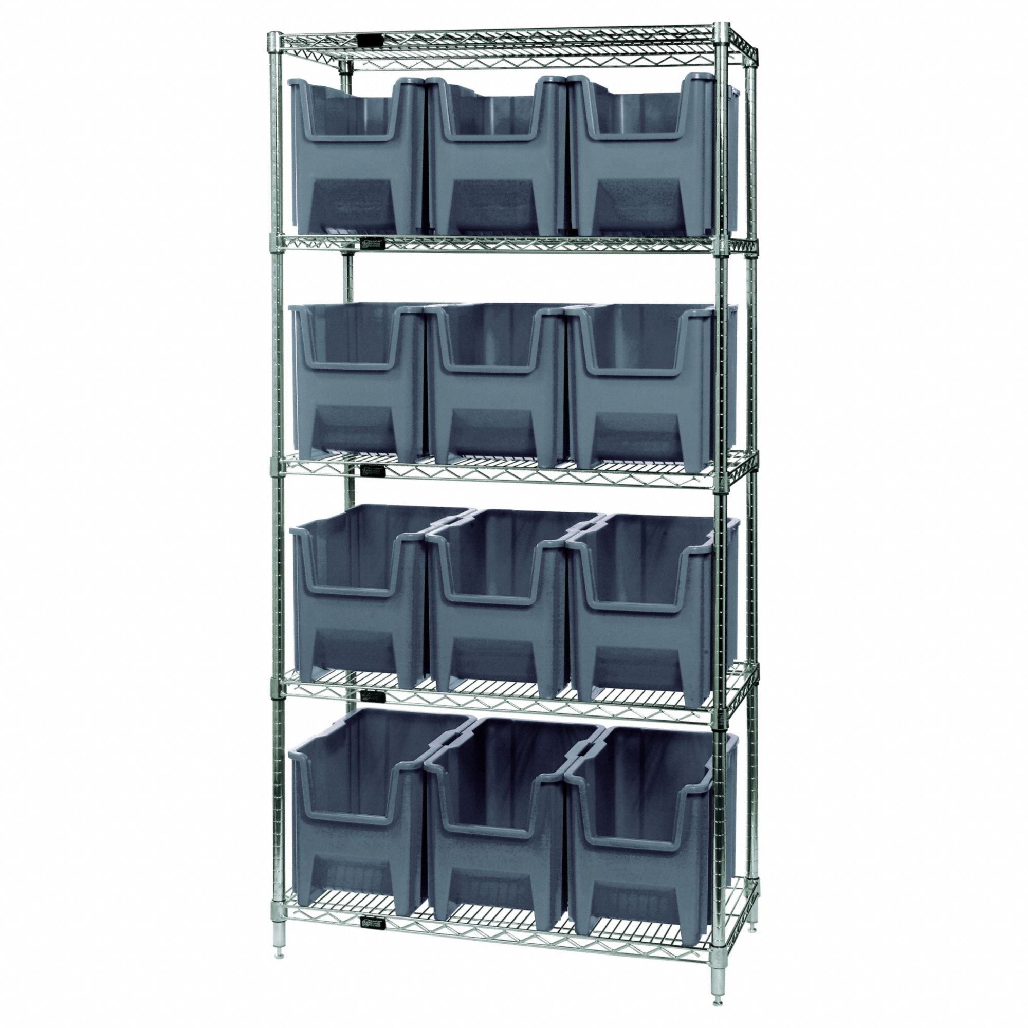 QUANTUM STORAGE SYSTEMS, 36 in x 18 in x 74 in, 1 Sided, Shelving Unit ...