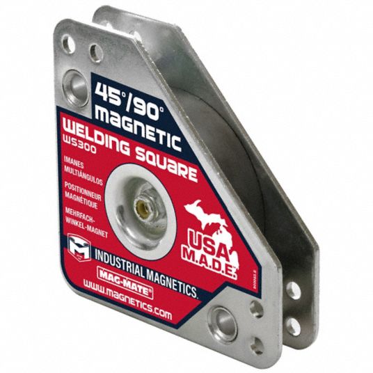 MAG-MATE, 45°_90°, 60 lb Max Pull, Magnetic Welding Square - 48FY43 ...