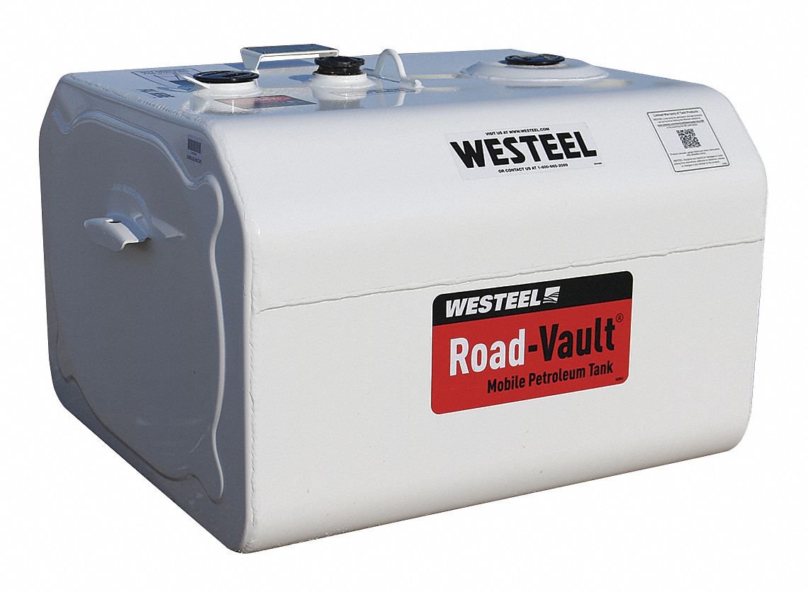 WESTEEL SINGLE WALL MOBILE PETROLEUM TANK, FLAT/RECTANGLE, WHITE, 30 45 ...