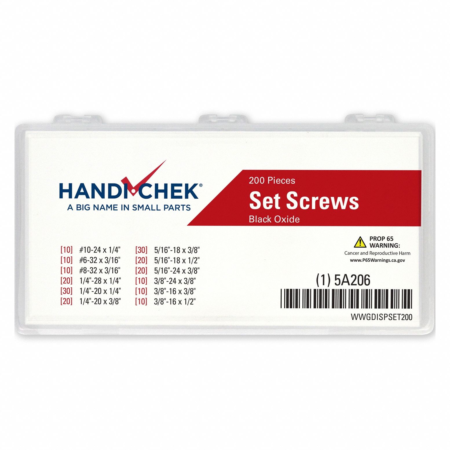 #6/#8/#10/1/4 in/5/16 in/3/8 in Thread Size, Cup pt, Set Screw ...