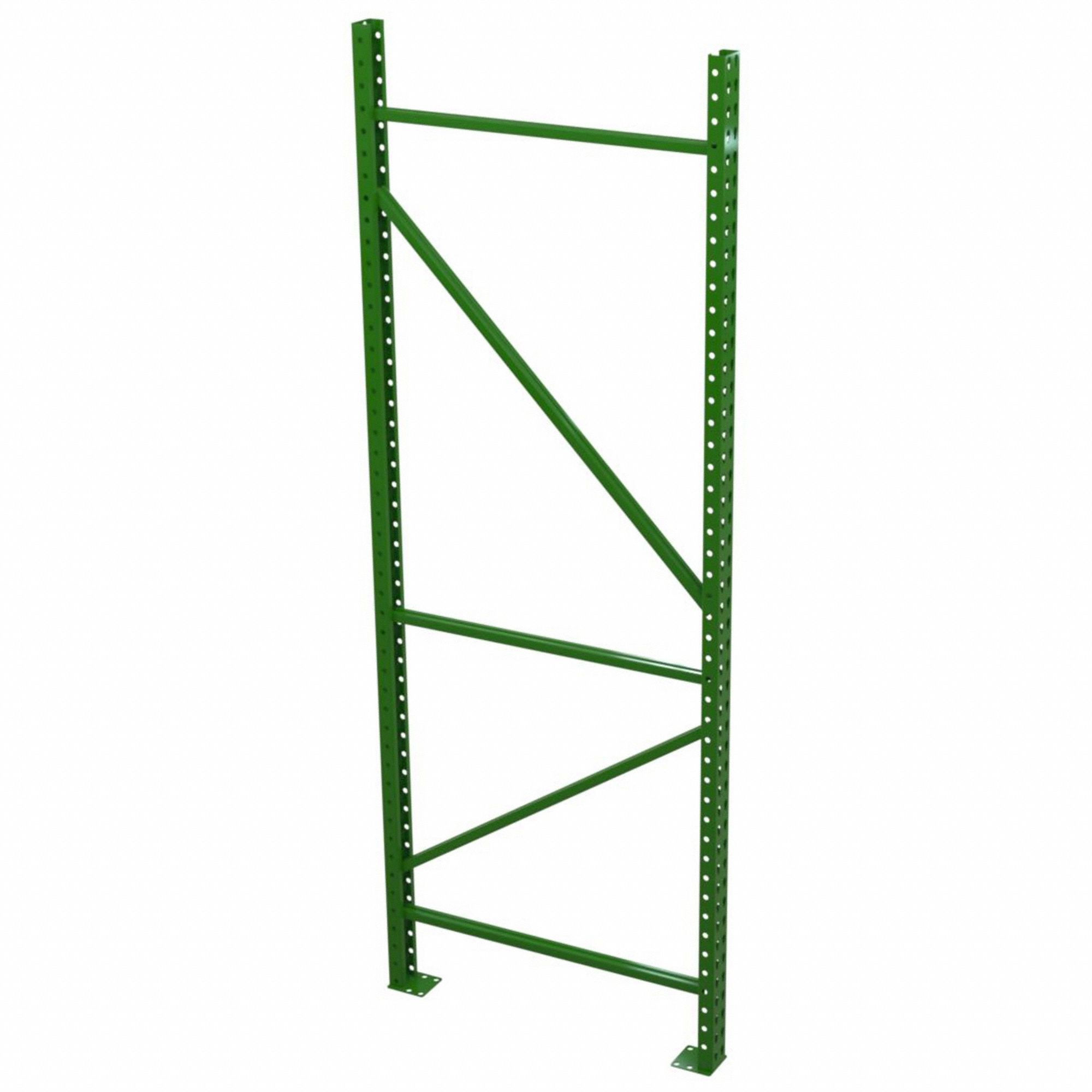 INVINCIBLE UPRIGHT FRAME,GREEN,48"D X 144"H - Pallet Rack Uprights ...
